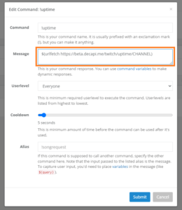 【Nightbot】自動返信する便利なコマンドの作成例